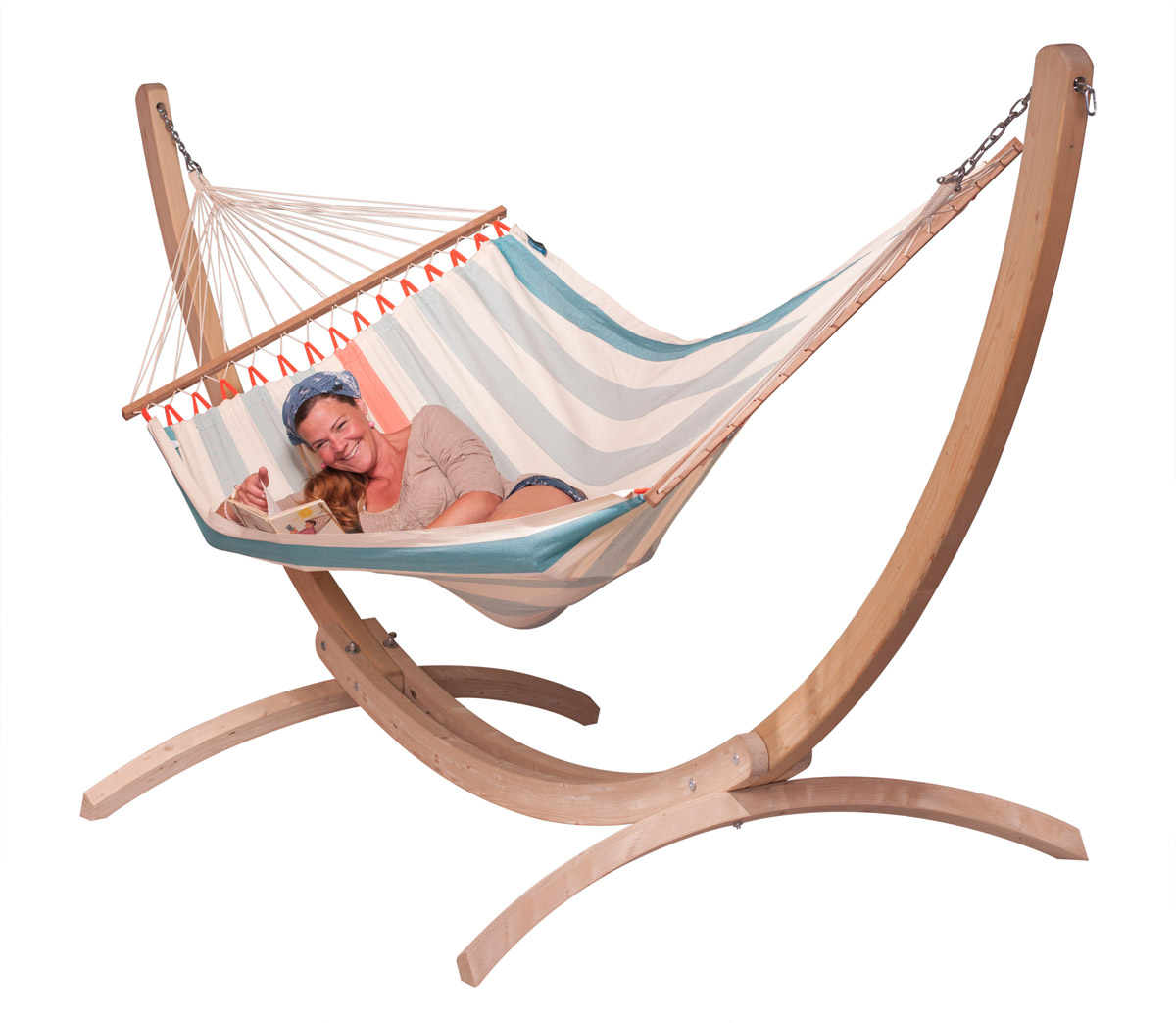 Amaca Colada doppia con supporto canoa La Siesta | Designperte.it